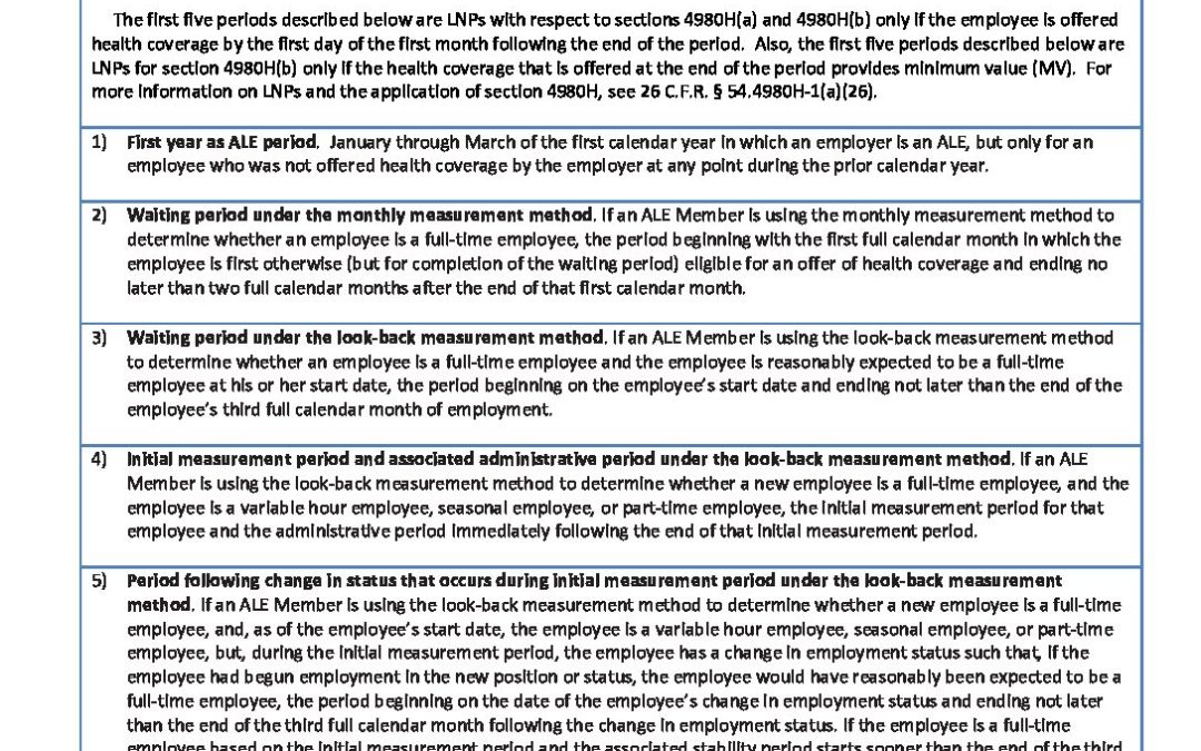 Limited Non-Assessment Periods 2022 - Advanced Benefit Consulting